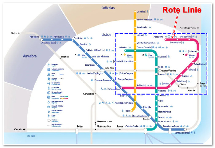 Lissabon Metro: Leitfaden zur Roten Linie